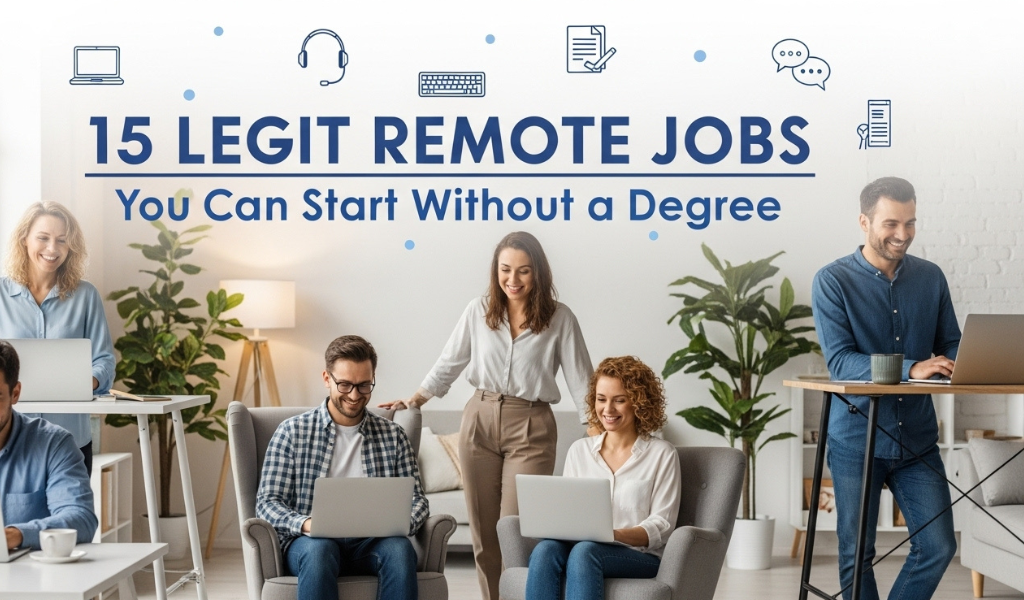 15 Legit Remote Jobs You Can Start Without a Degree